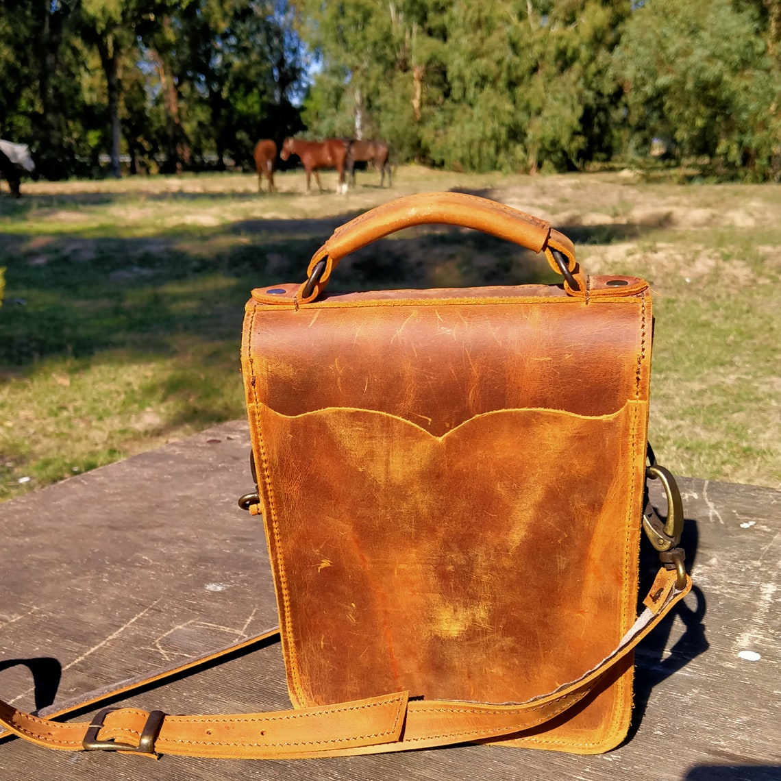 Small Leather Bag for Men, Leather Handbag, Men's Messenger Bag ...