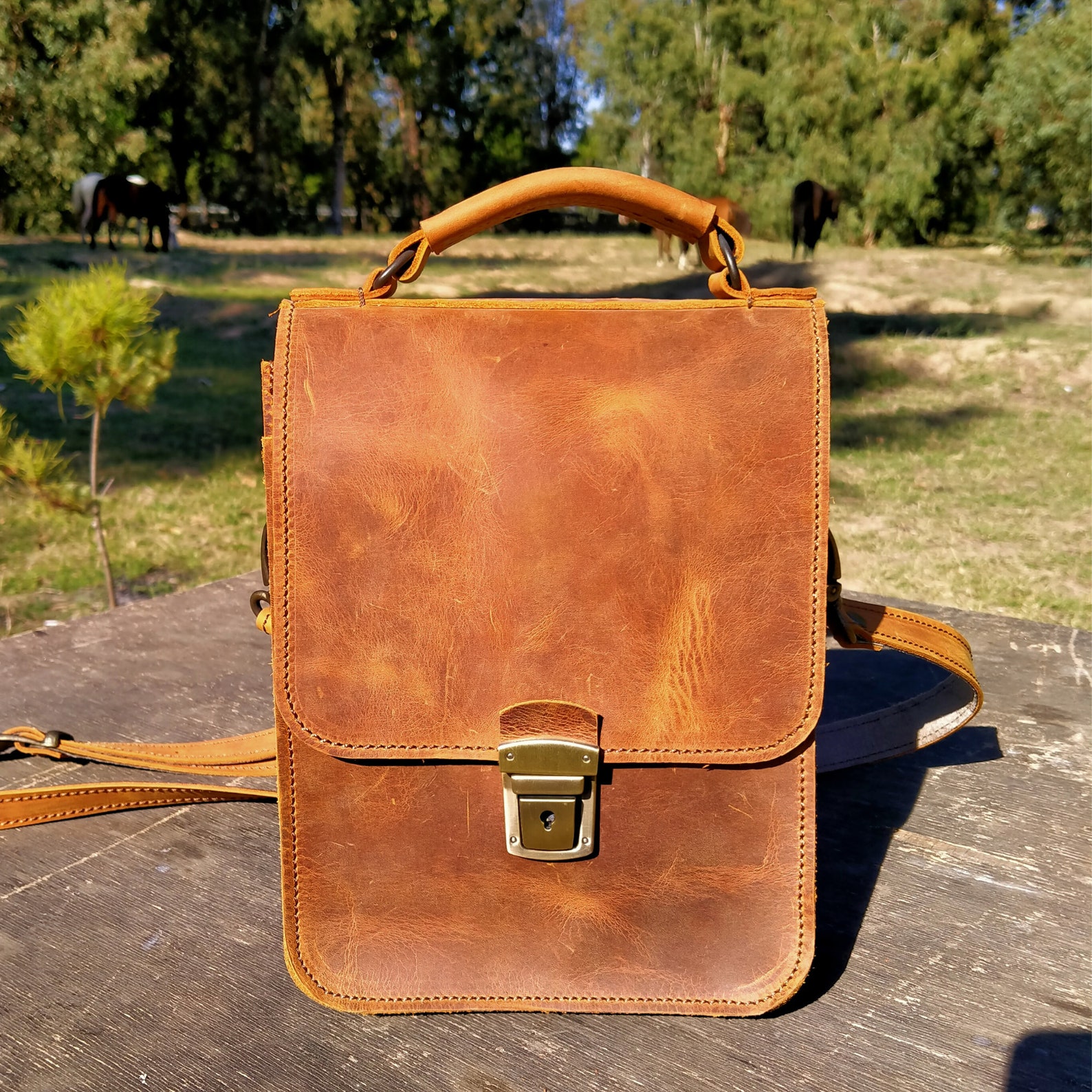 Small Leather Bag for Men, Leather Handbag, Men's Messenger Bag ...