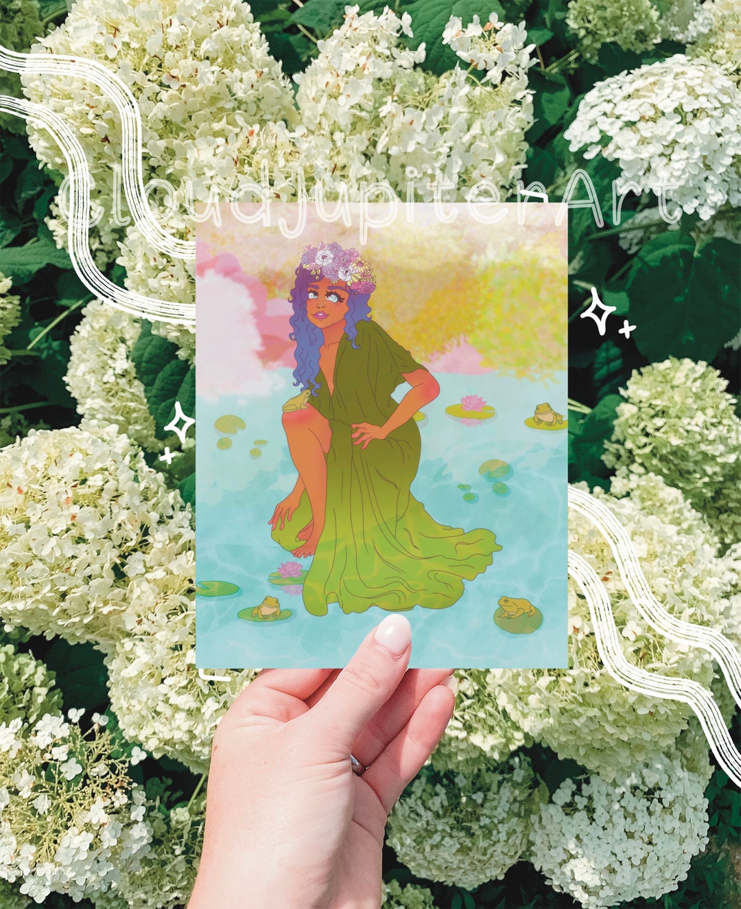 Frog Goddess Art Print - Etsy