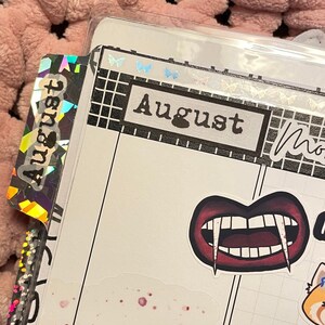 Month Label Stickers, Clear Monthly Label Stickers, Planner Stickers ...