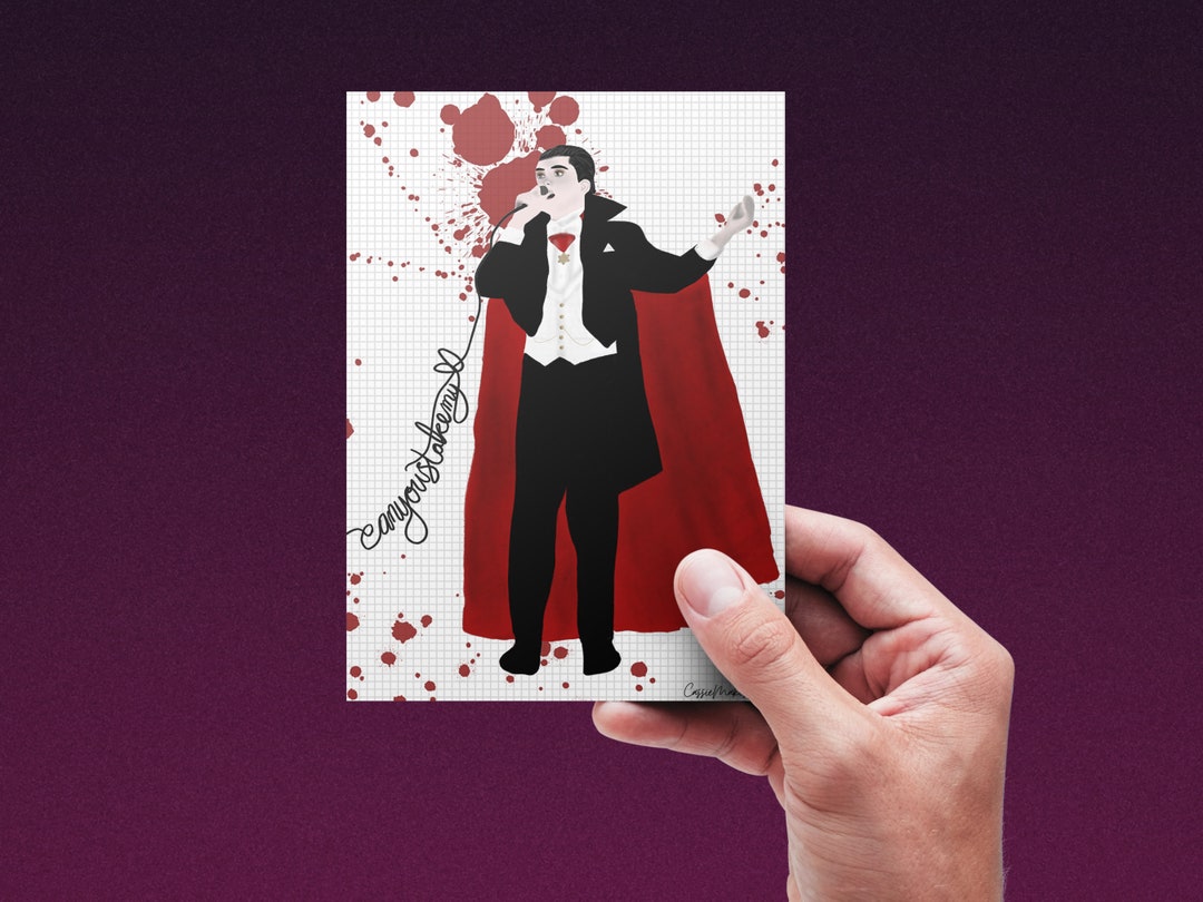 Vampire Singer Art Print, Dracula Art, Halloween Art Print, Vampire ...