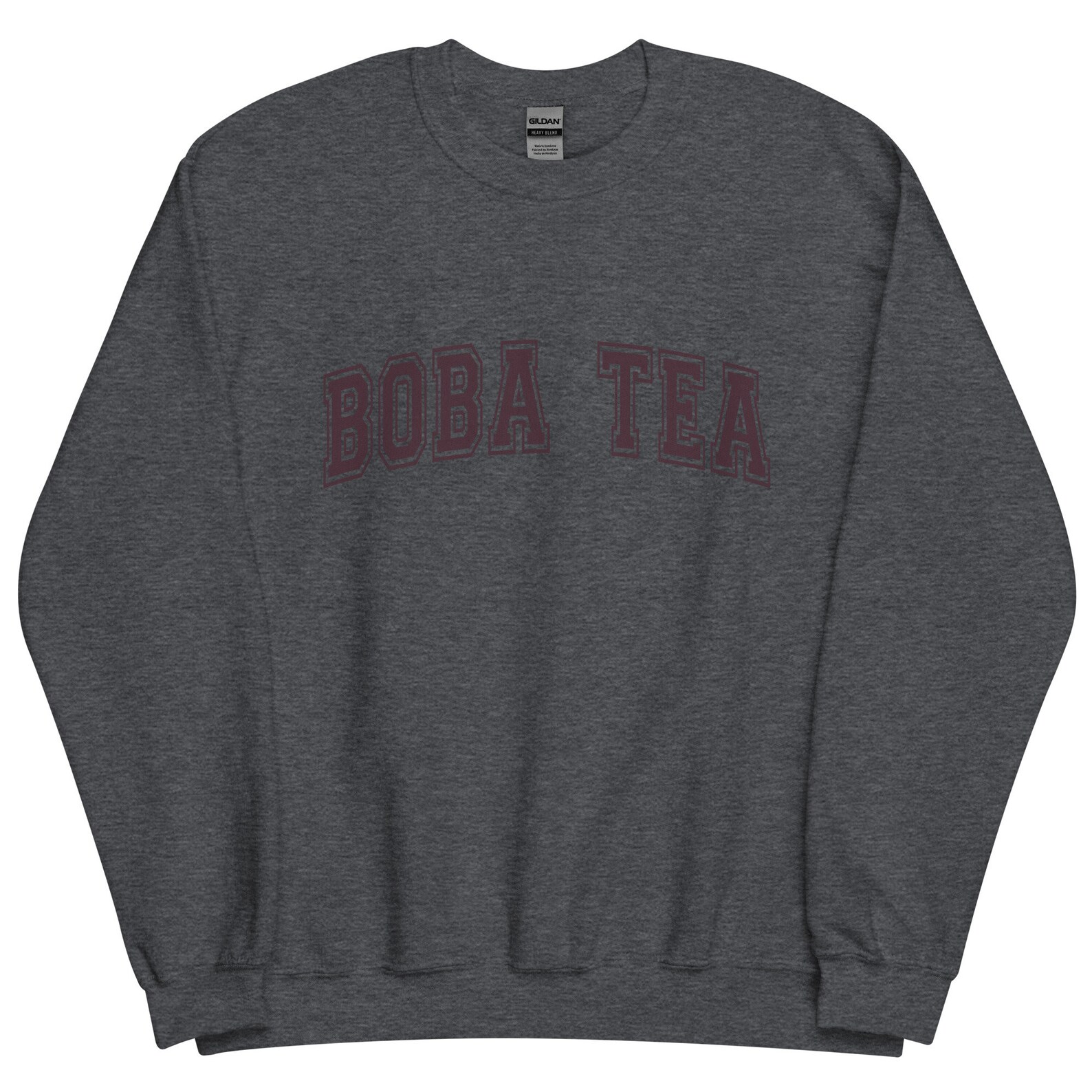 Boba Tea Varsity Letter Foodie Gildan Crewneck Gifts for Food - Etsy