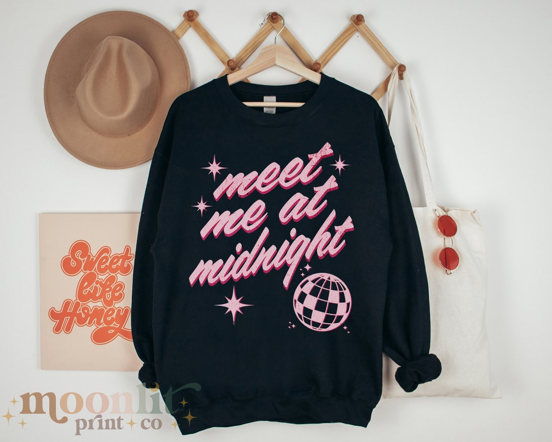 Meet Me at Midnight Mirrorball Gildan Crewneck Retro Vintage Print ...