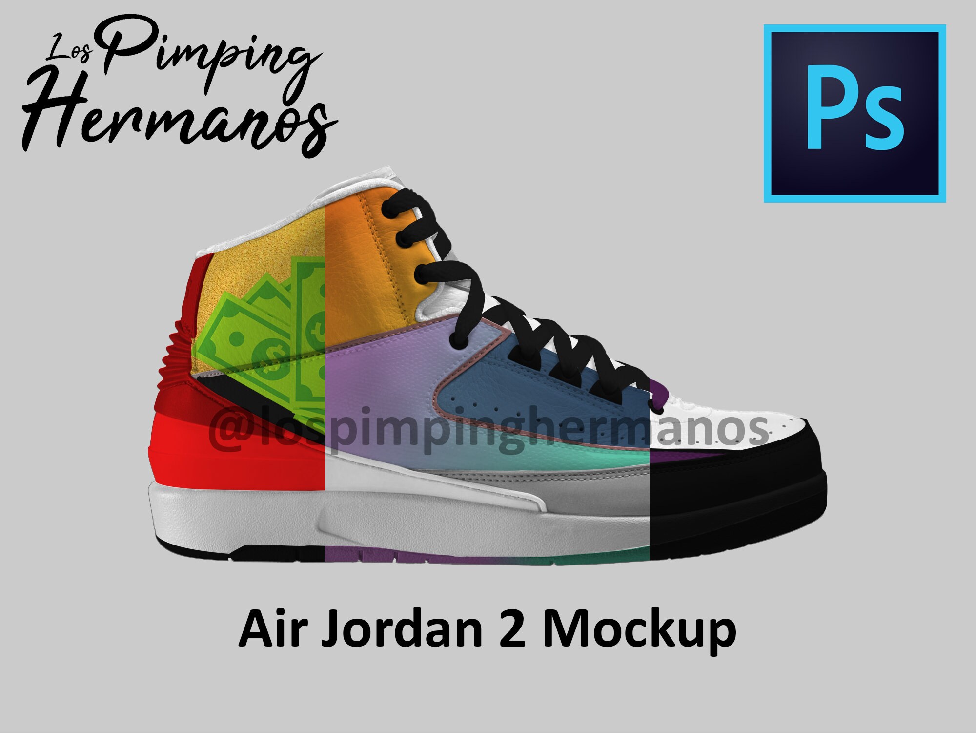 Air Jordan 2 Mockup Photoshop instant Download - Etsy UK