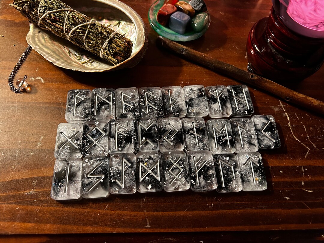 Black and White Runes - Etsy