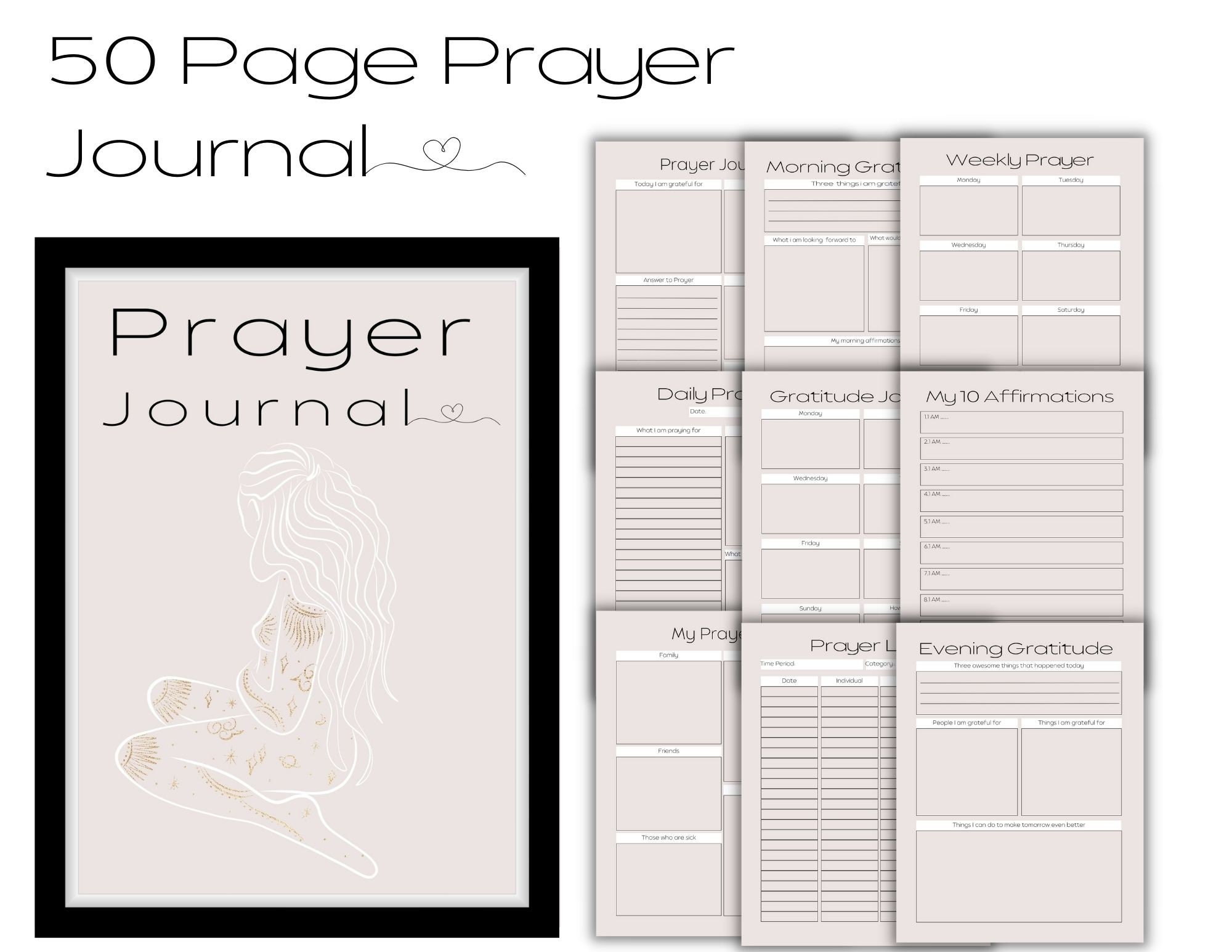 Prayer Planner and Journal. Prayer Notes, Sermon Notes, Prayer ...