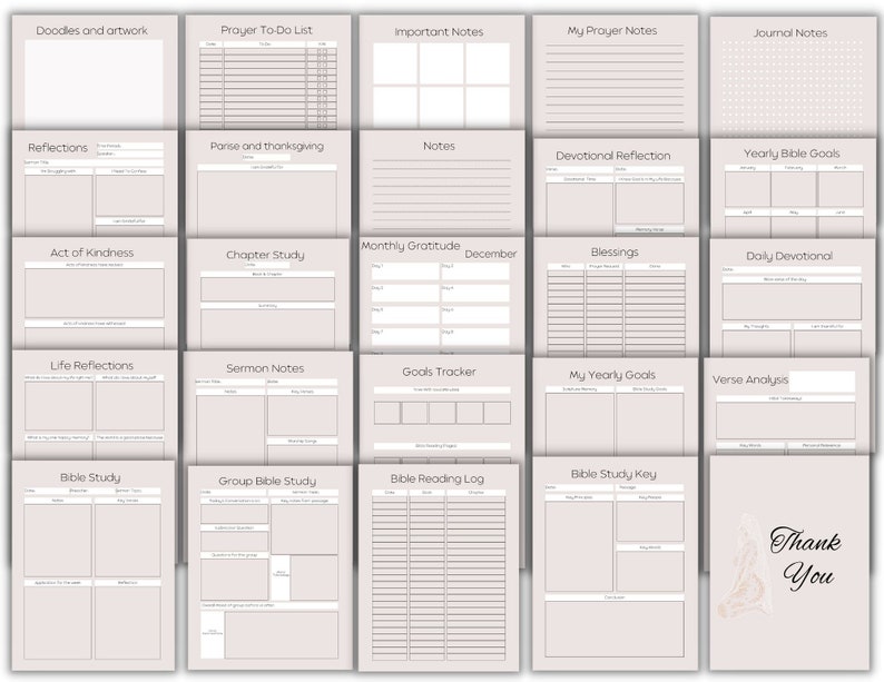 Prayer Planner and Journal. Prayer Notes, Sermon Notes, Prayer ...