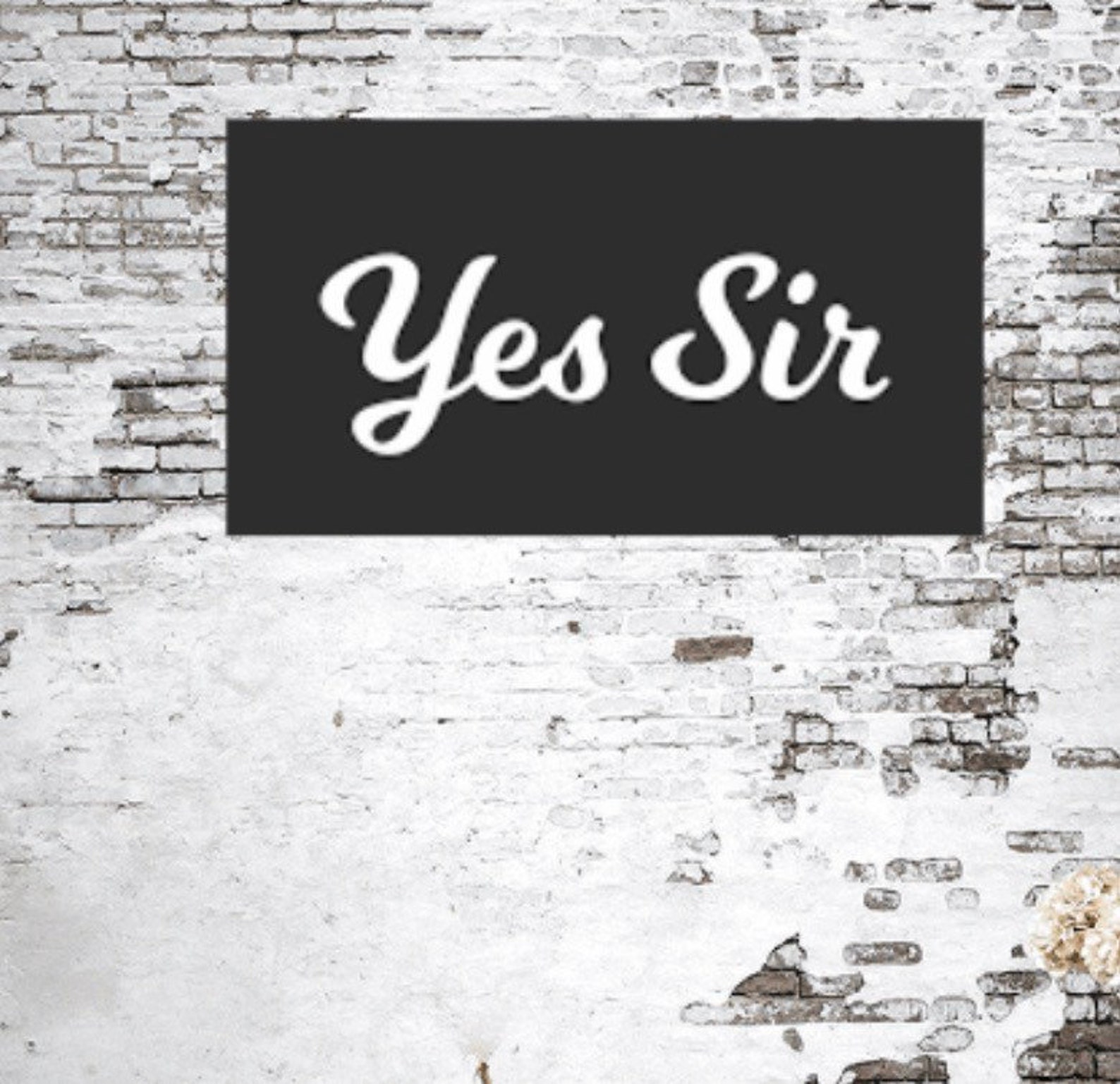 Yes Sir Metal Wall Decor, Art Metal Wall Art Bedroom Word Cut Out Rude ...