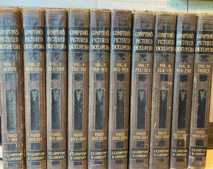 Comptons Pictured Encyclopedia 1929 Encyclopedia Set, Old Encyclopedias ...