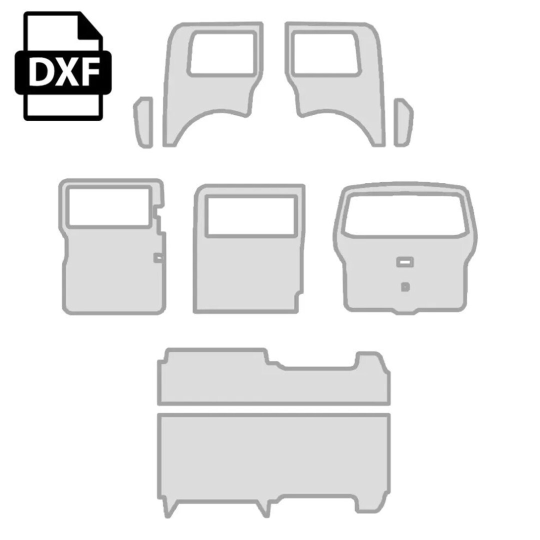 VW Transporter DXF Full Pack T5 No Bulkhead Tailgate Windows SWB - Etsy