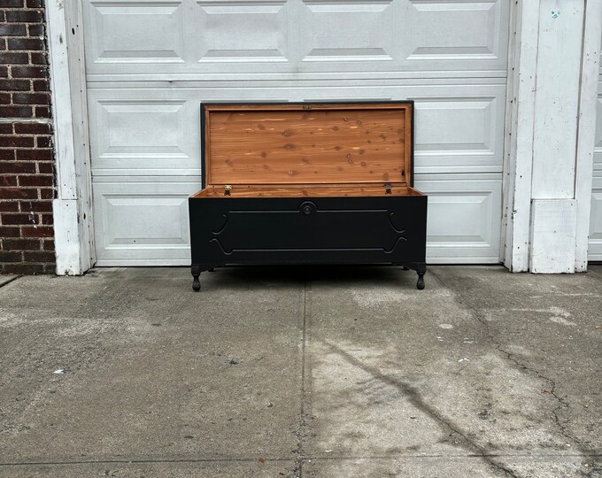 Stunning Vintage Cedar Chest, Painted Chest, Weathered, Distressed ...