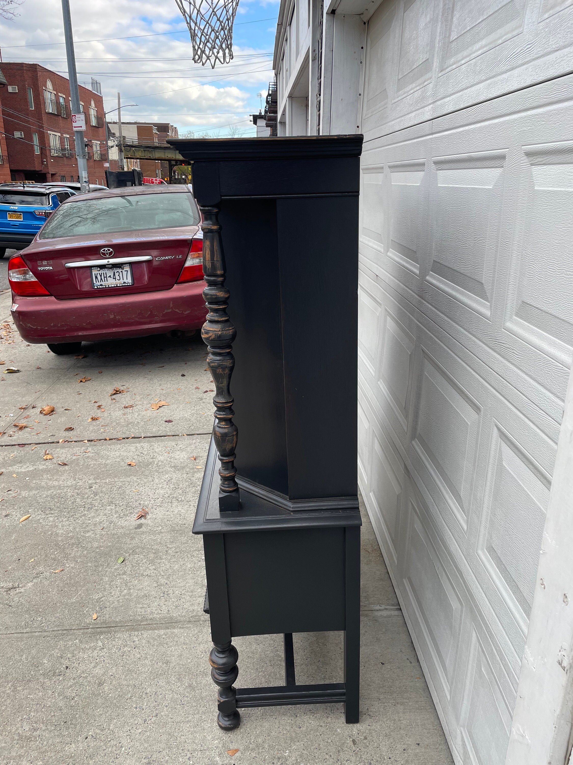 Stunning Antique Distressed Cabinet Black Cabinet Black - Etsy