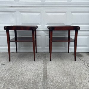 Stunning Antique Leather Top Side Tables - Etsy