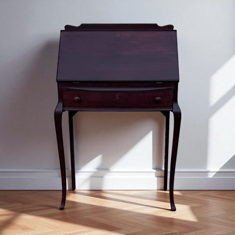 Antique Drop Front Secretary Desk - Etsy