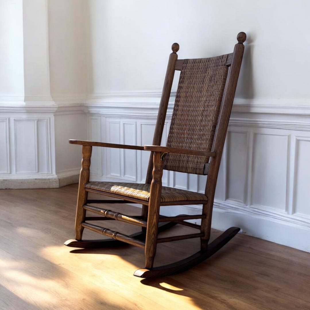 Stunning Solid Oak Rocking Chair, Oak Living Room, Solid Wood Furniture ...