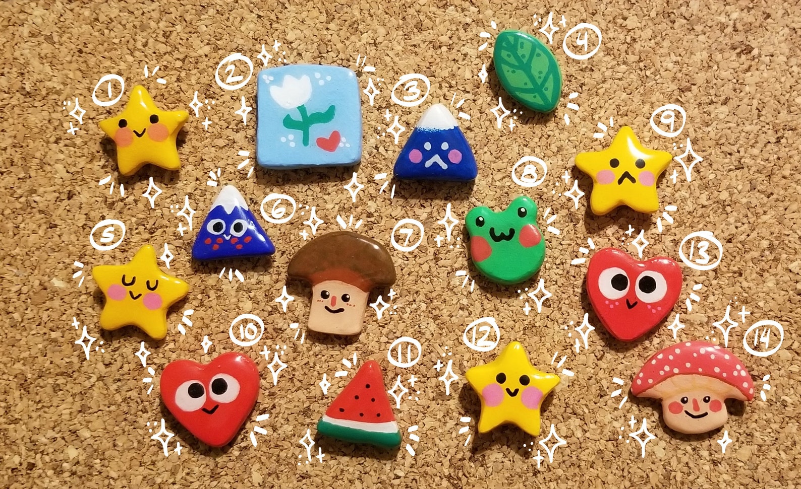 Assorted Polymer Clay Pins Cute & Handmade - Etsy