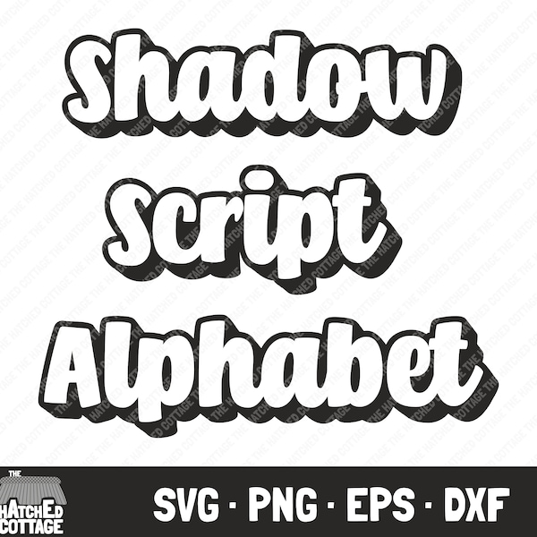 Shawdow letters svg - Etsy Nederland