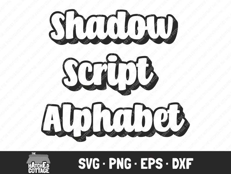 Shadow Script Alphabet SVG Handwritten Script Letters SVG - Etsy UK