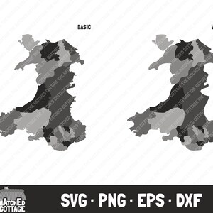 Wales SVG, Welsh Principal Areas, County Map, Clip Art, Svg Png Eps Dxf ...