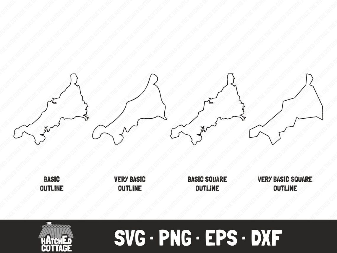 Cornwall SVG, County Map Cut File, Clip Art, Svg Png Eps Dxf - Etsy