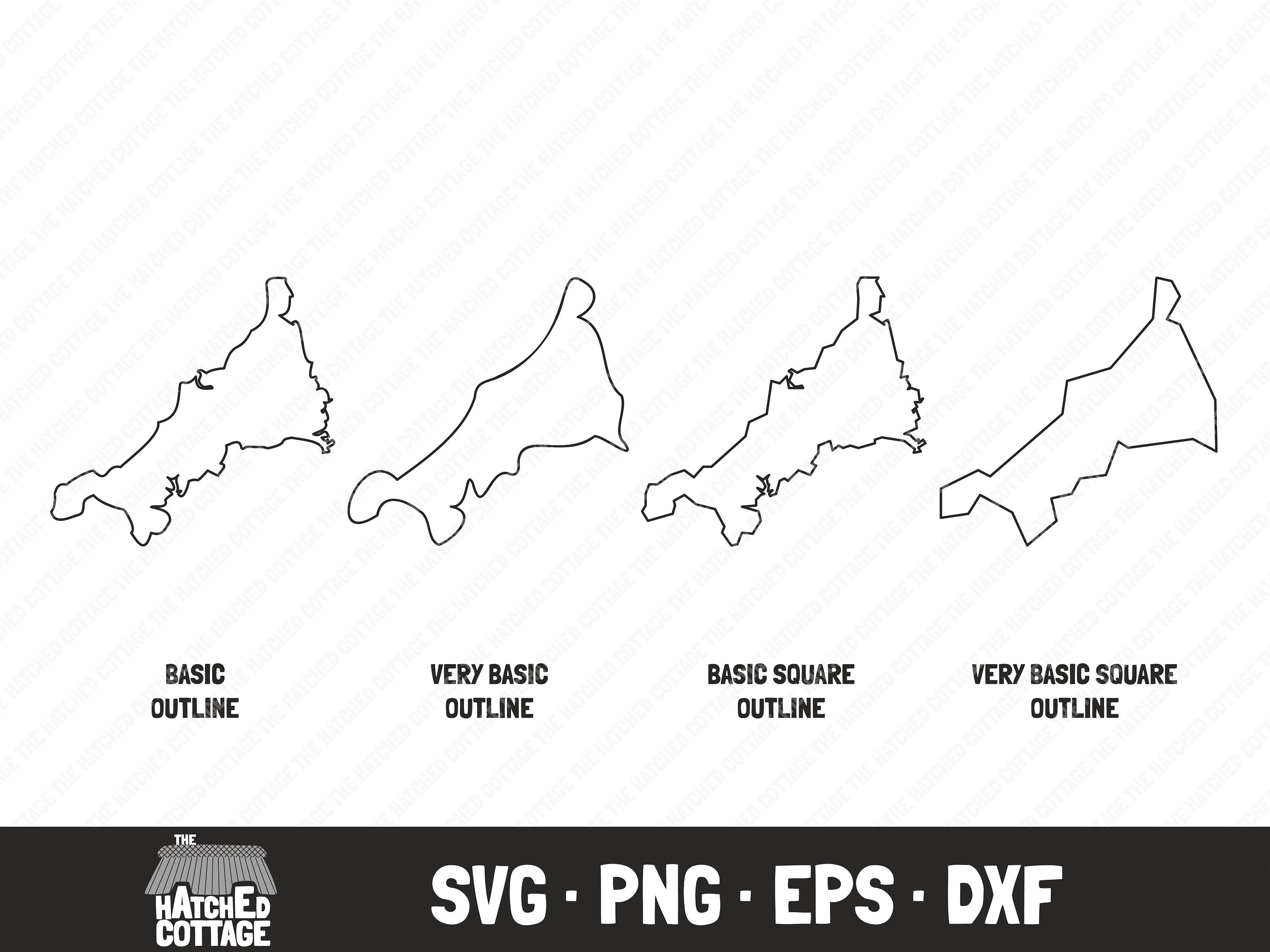 Cornwall SVG, County Map Cut File, Clip Art, Svg Png Eps Dxf - Etsy UK