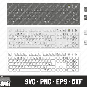 Computer Keyboard SVG, Chiclet Keyboard, Flat Island Keys, PC Hardware ...