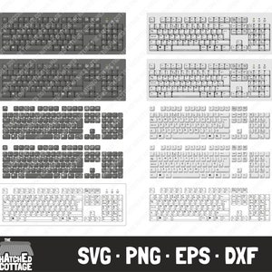 Computer Keyboard SVG, PC Hardware Peripheral SVG, Layered Cut File ...
