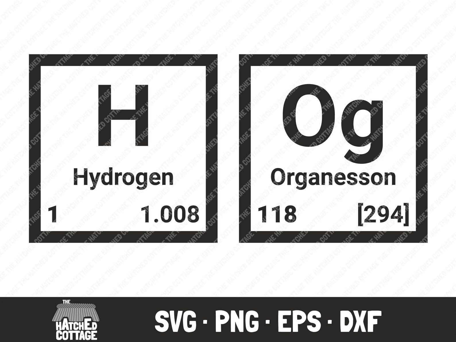 Periodic Table of Elements SVG 118 Individual Chemistry - Etsy