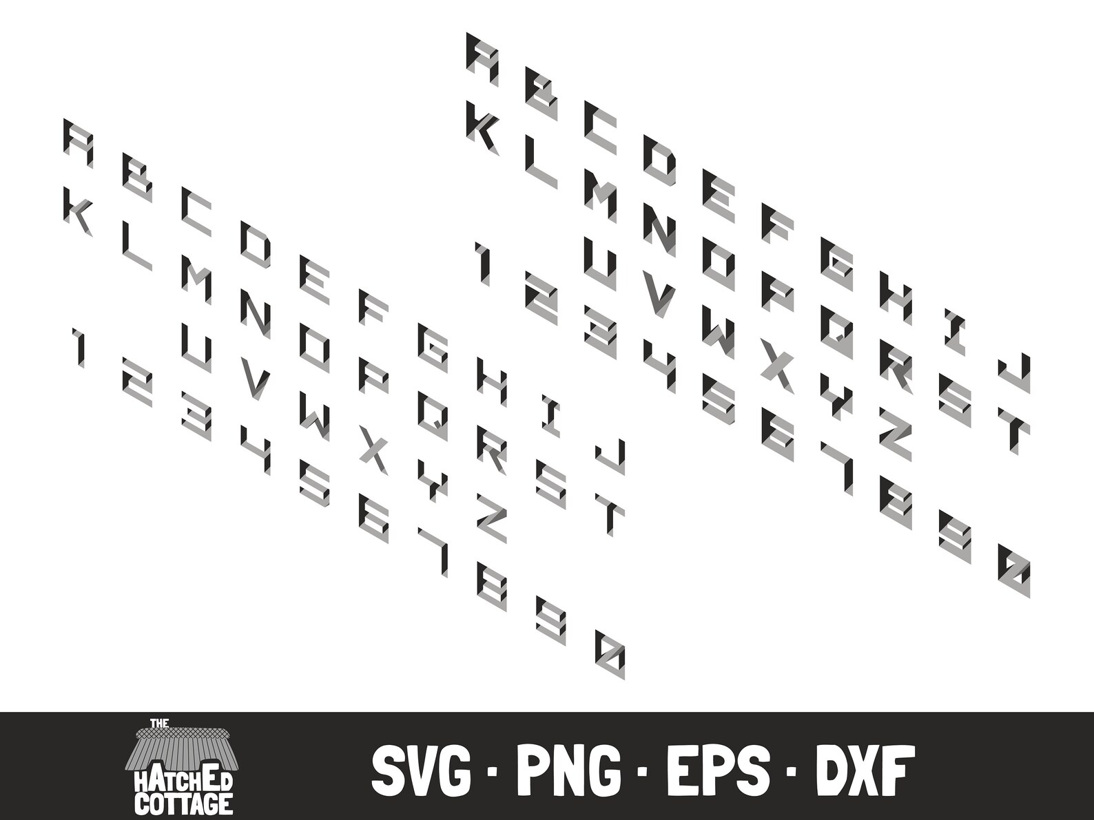 Hole Alphabet SVG, Inner Shadow Letters, Deep Shadow Text, Cut File ...