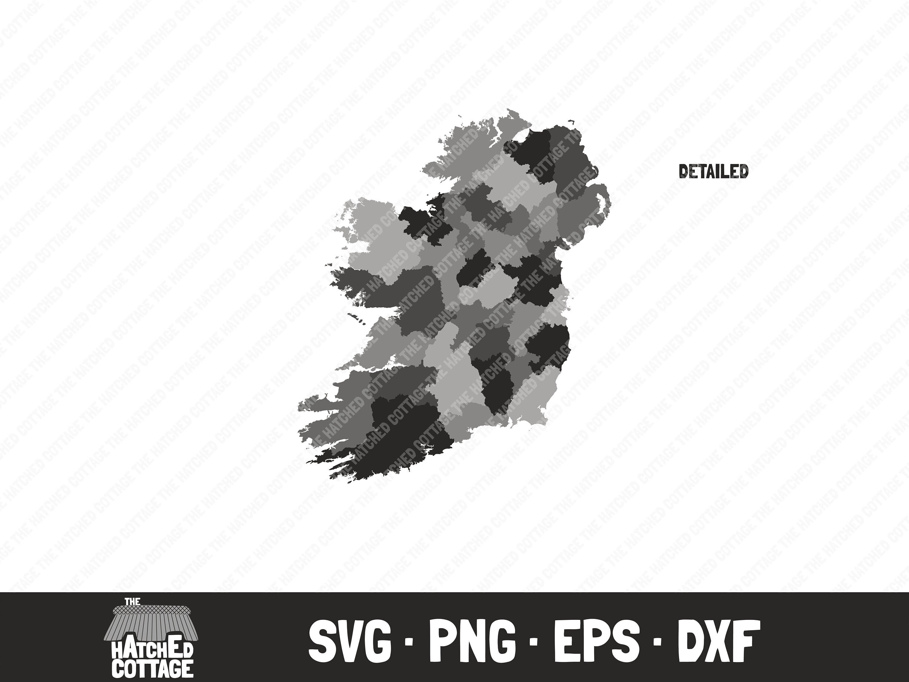 Ireland SVG, Irish County Map, Northern Ireland, Republic of Ireland ...