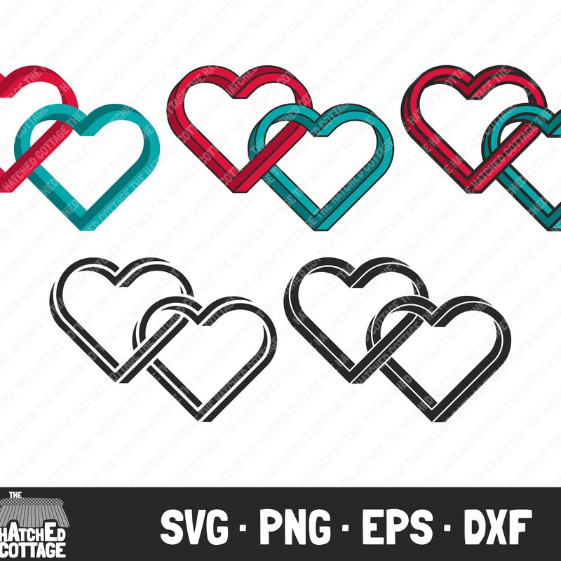 Interlocking Hearts - Etsy