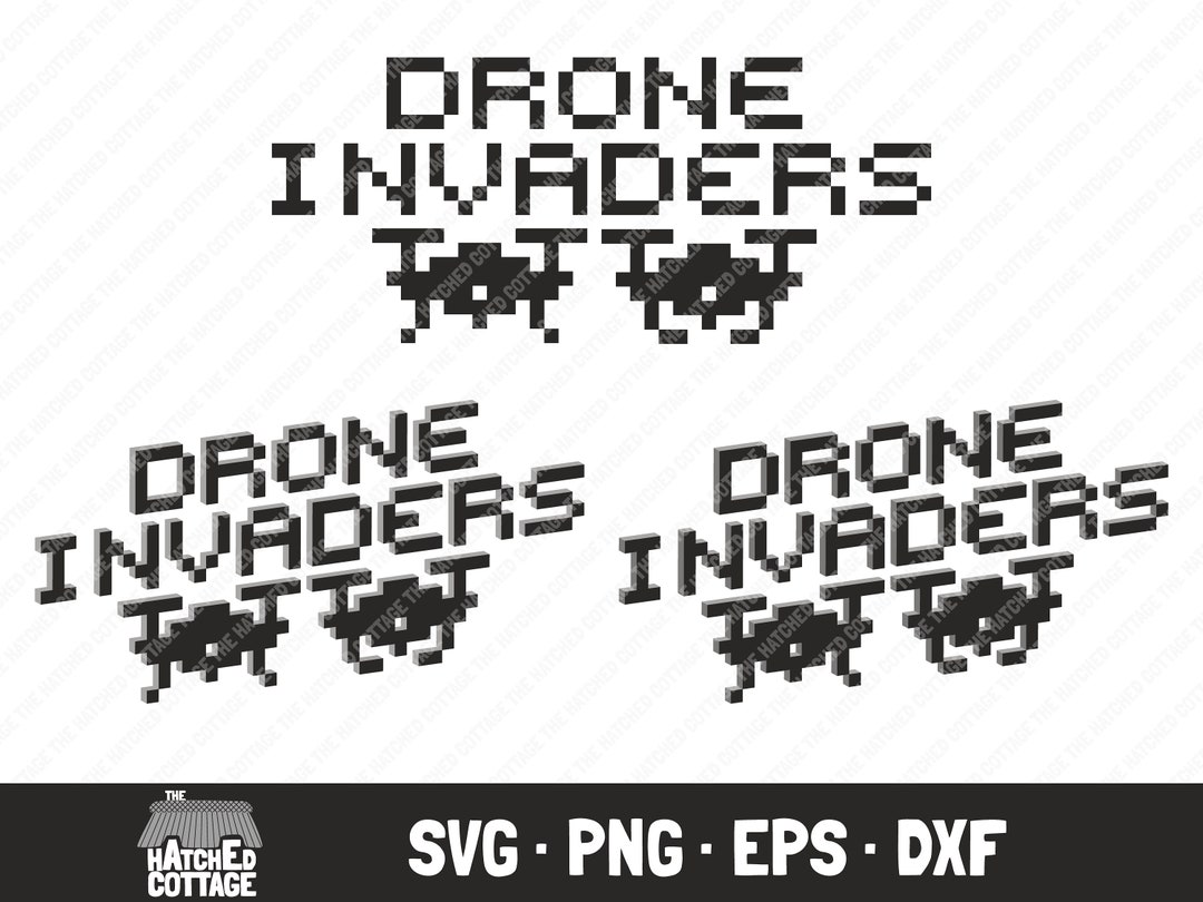 Drone Invaders SVG, Drone Layered Cut File, Space Invaders Clip Art ...