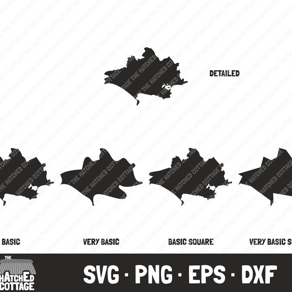 Greater Manchester SVG, County Map Cut File, Clip Art, Svg Png Eps Dxf ...