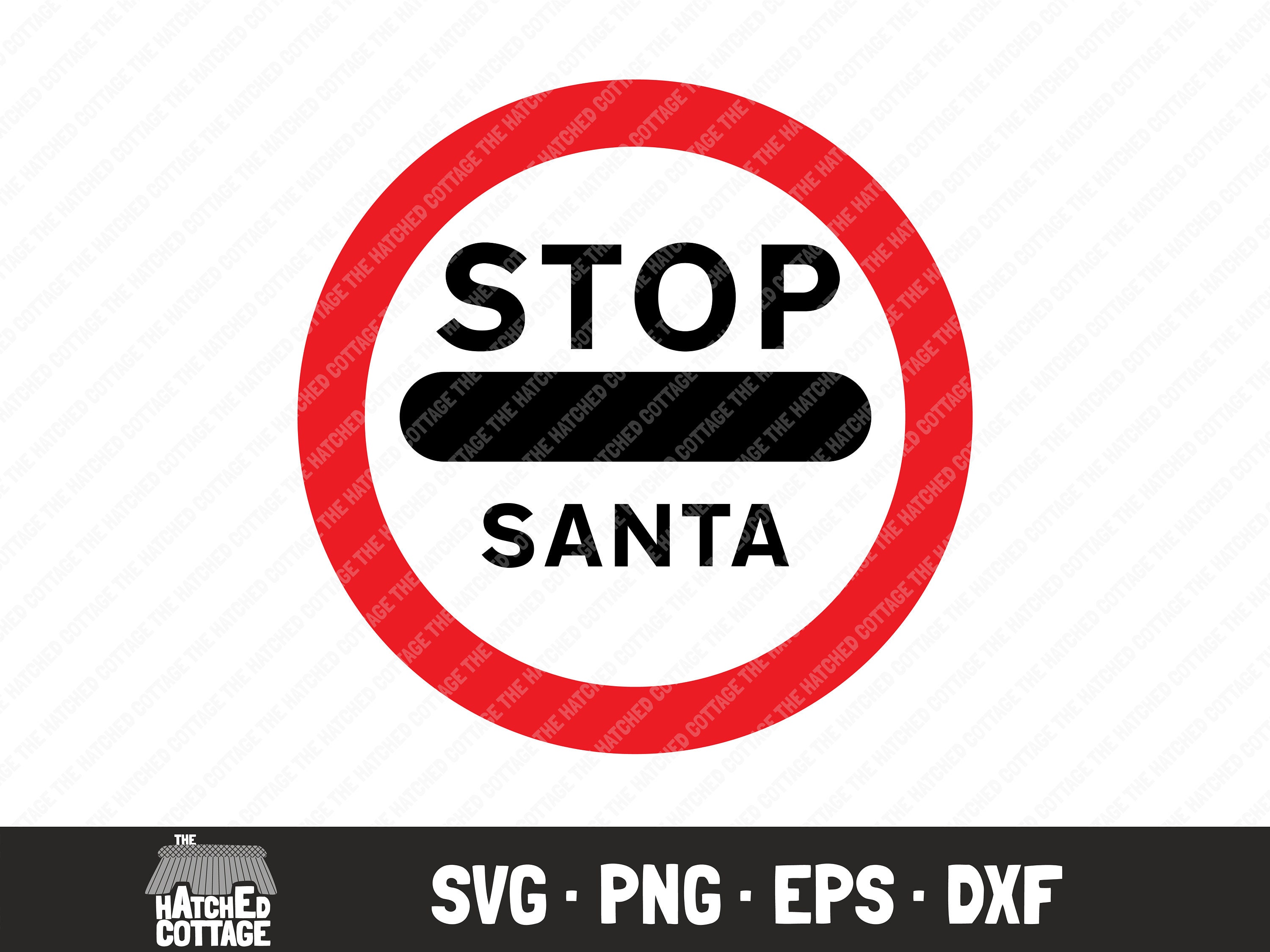 Stop Santa Sign SVG, Christmas Sign Cut File, Xmas Road Sign, Clip Art ...
