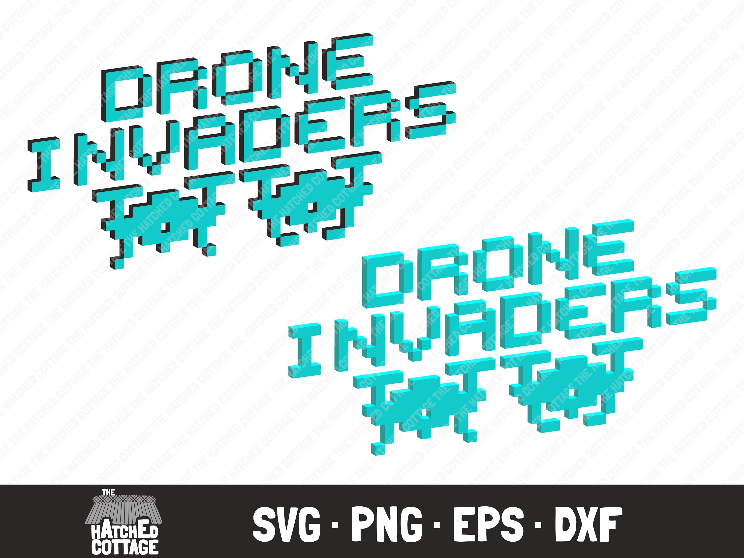 Drone Invaders SVG, Drone Layered Cut File, Space Invaders Clip Art ...