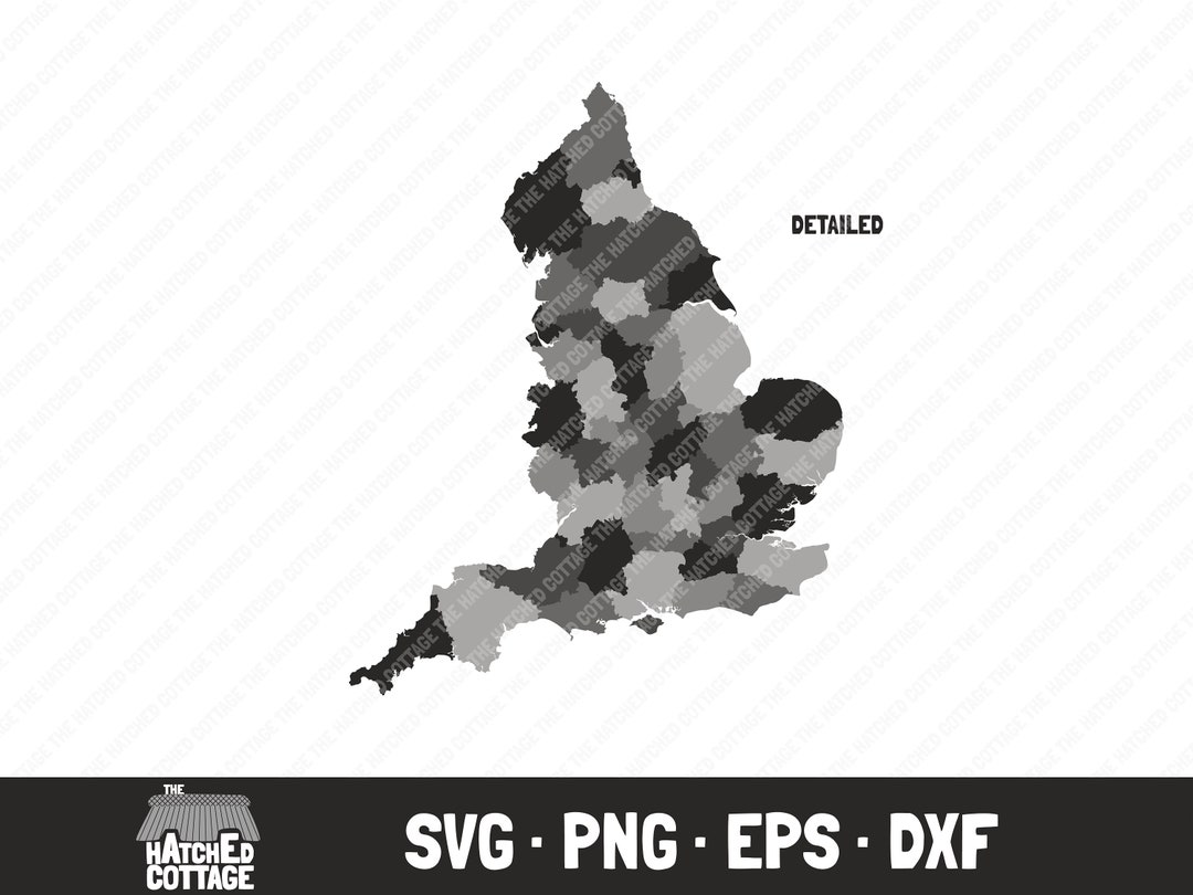 England SVG, English County Map, Clip Art, Svg Png Eps Dxf - Etsy UK