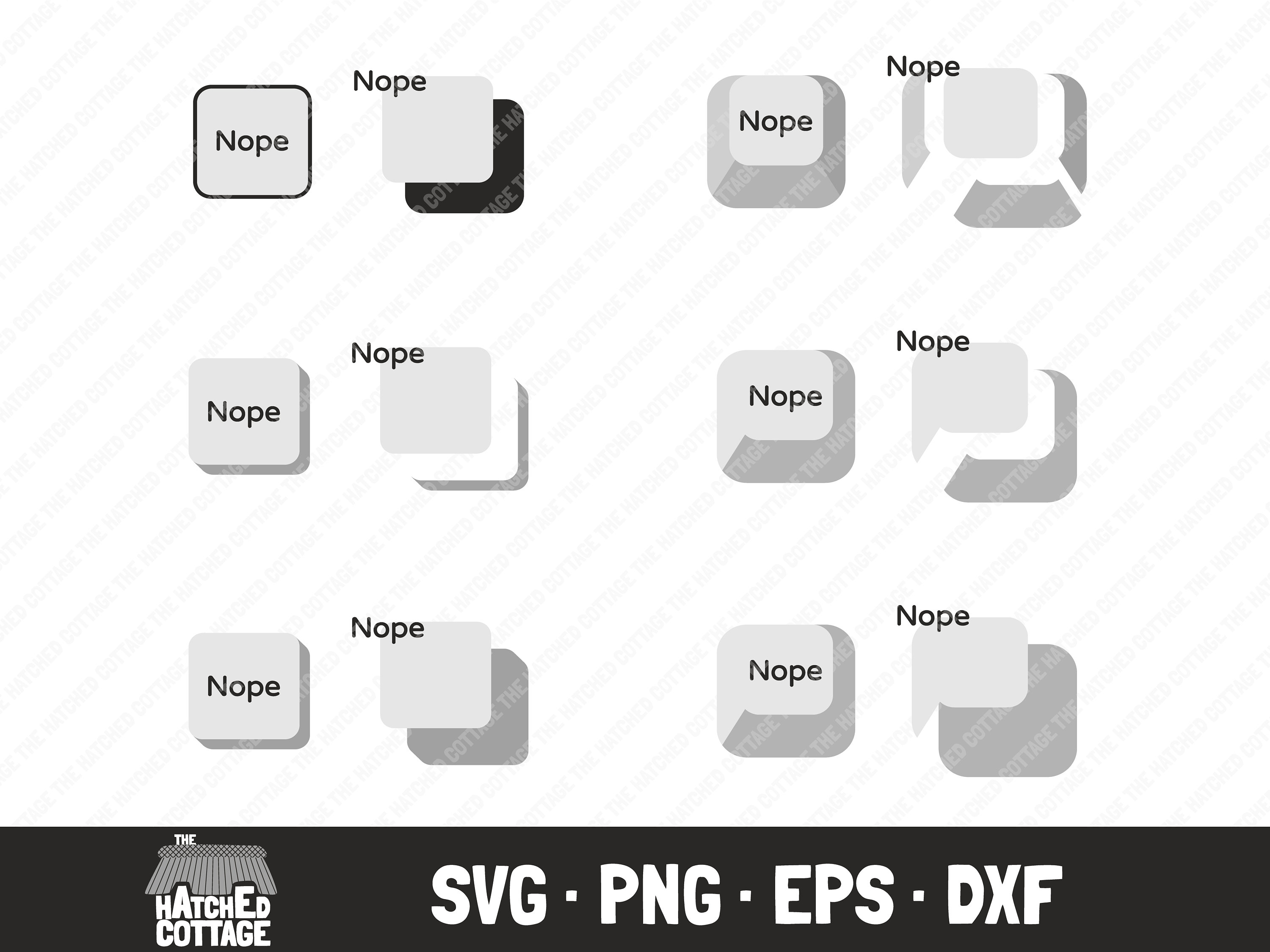 Nope Button SVG, Nope Computer Key, Nope Keyboard Button, Layered Cut ...