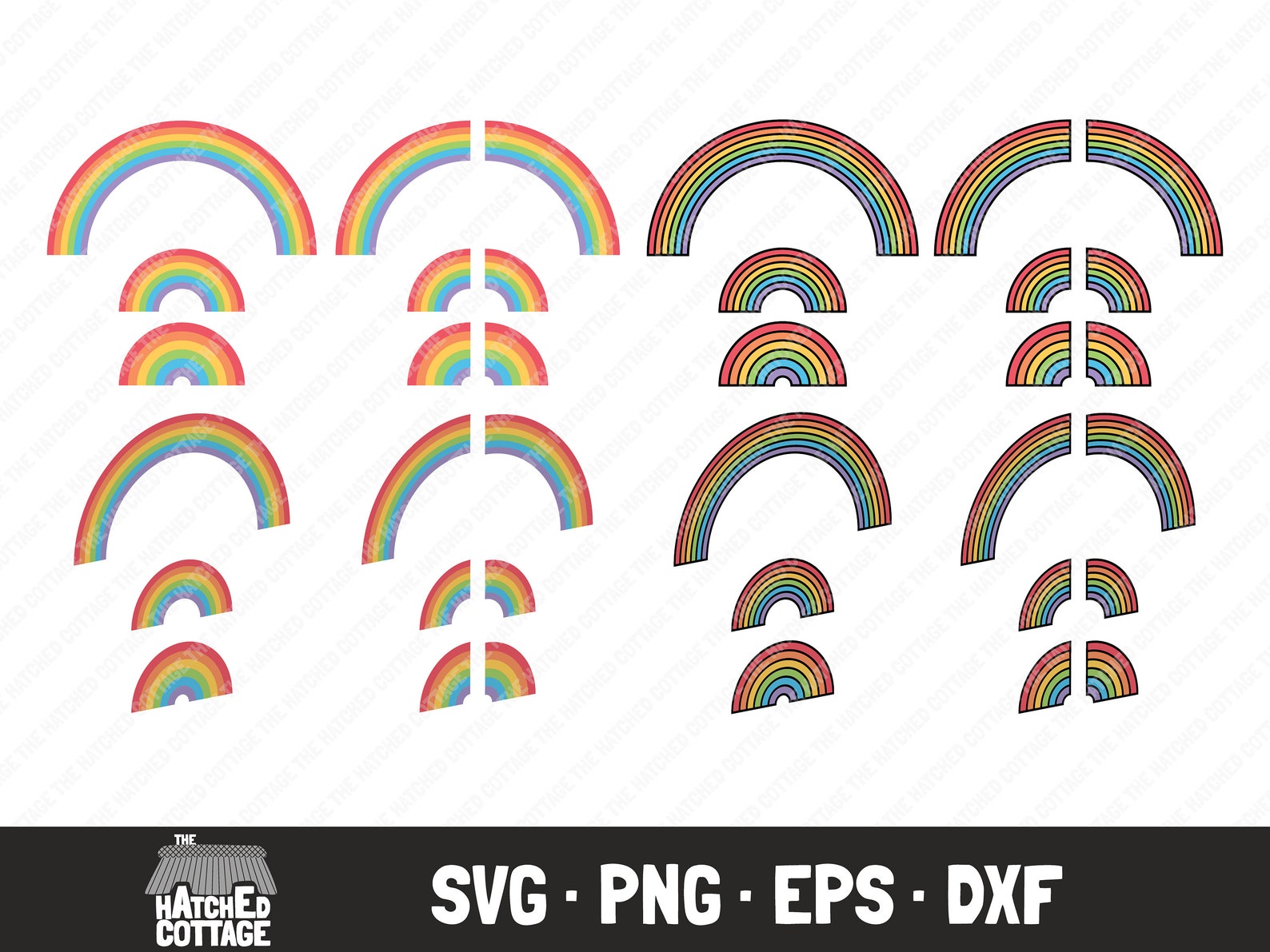 3D Rainbow SVG, Rainbow Layered Cut File, Rainbow Clip Art Svg Png Pdf ...