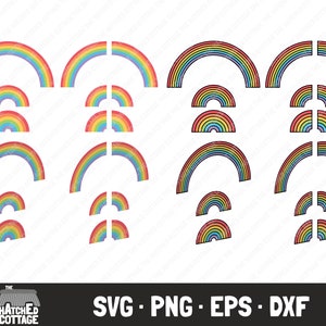 3D Rainbow SVG, Rainbow Layered Cut File, Rainbow Clip Art Svg Png Pdf ...