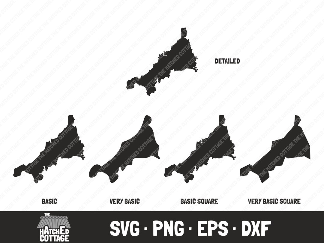 Cornwall SVG, County Map Cut File, Clip Art, Svg Png Eps Dxf - Etsy UK