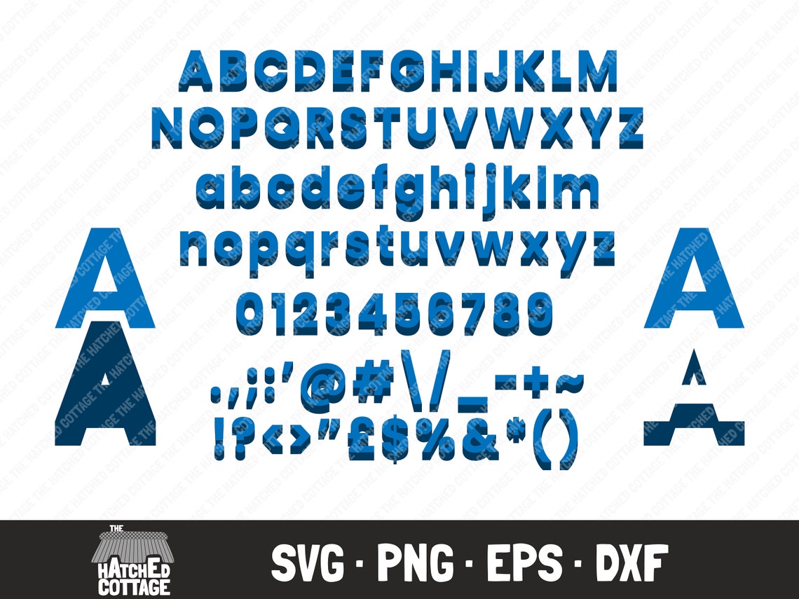 Block Shadow Letters SVG Vector Monogram Alphabet SVG Cut | Etsy UK