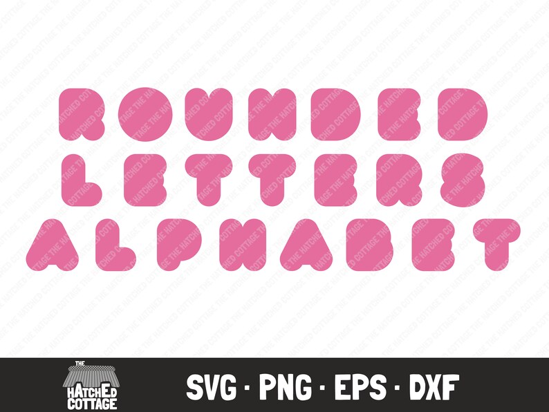 Rounded Letters Alphabet SVG Bubble Letters SVG Layered Cut - Etsy