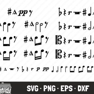 Happy Birthday Musical Notes SVG, Music Birthday Greeting Cut File ...