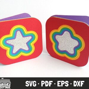 Layered Star Cards SVG, Star Shadow Box SVG, Layered Stars SVG, Layered ...