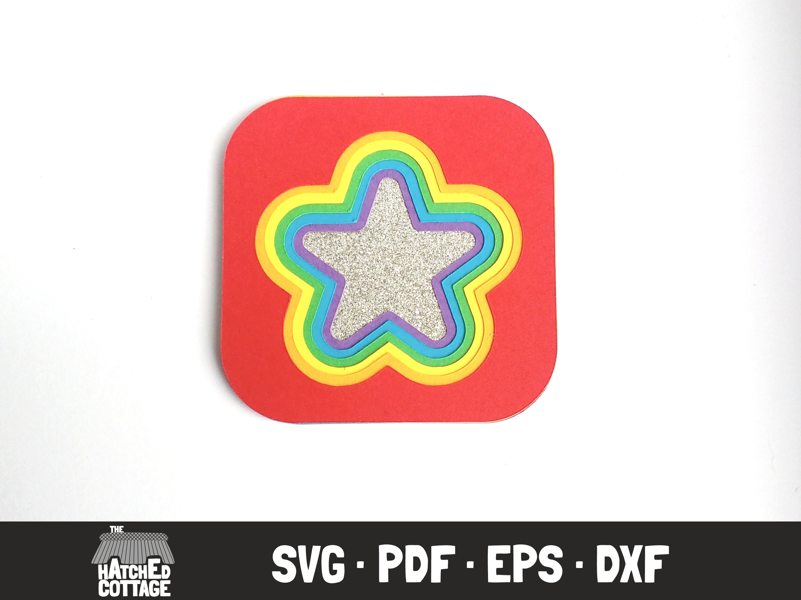 Layered Star Cards SVG Star Shadow Box SVG Layered Stars - Etsy