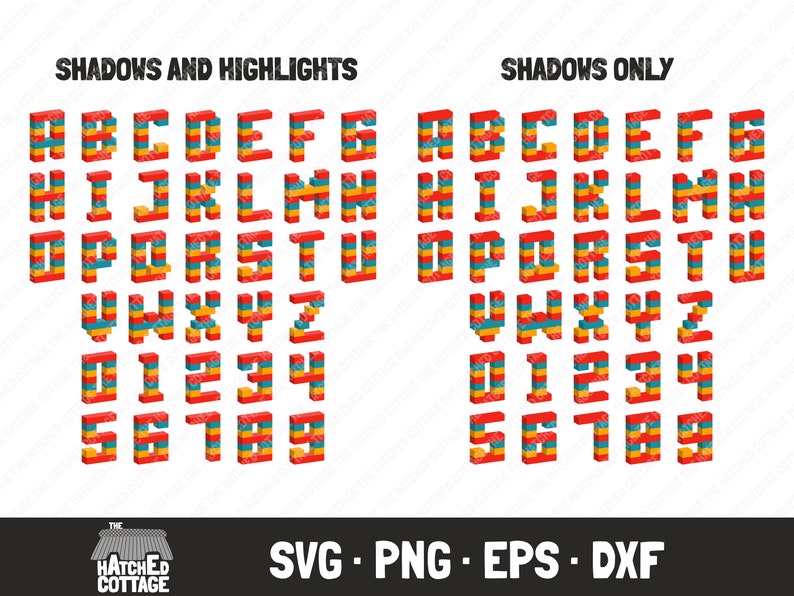 Buy Block Letters SVG, Block Numbers SVG, Building Block Alphabet SVG ...