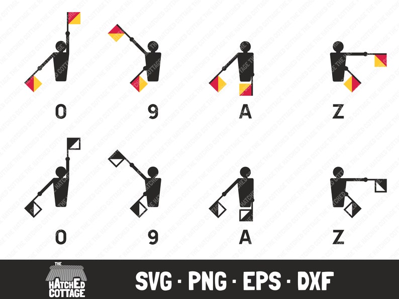 Semaphore SVG, Maritime Signal Flags SVG, Cut File, Clip Art, Png, Eps ...