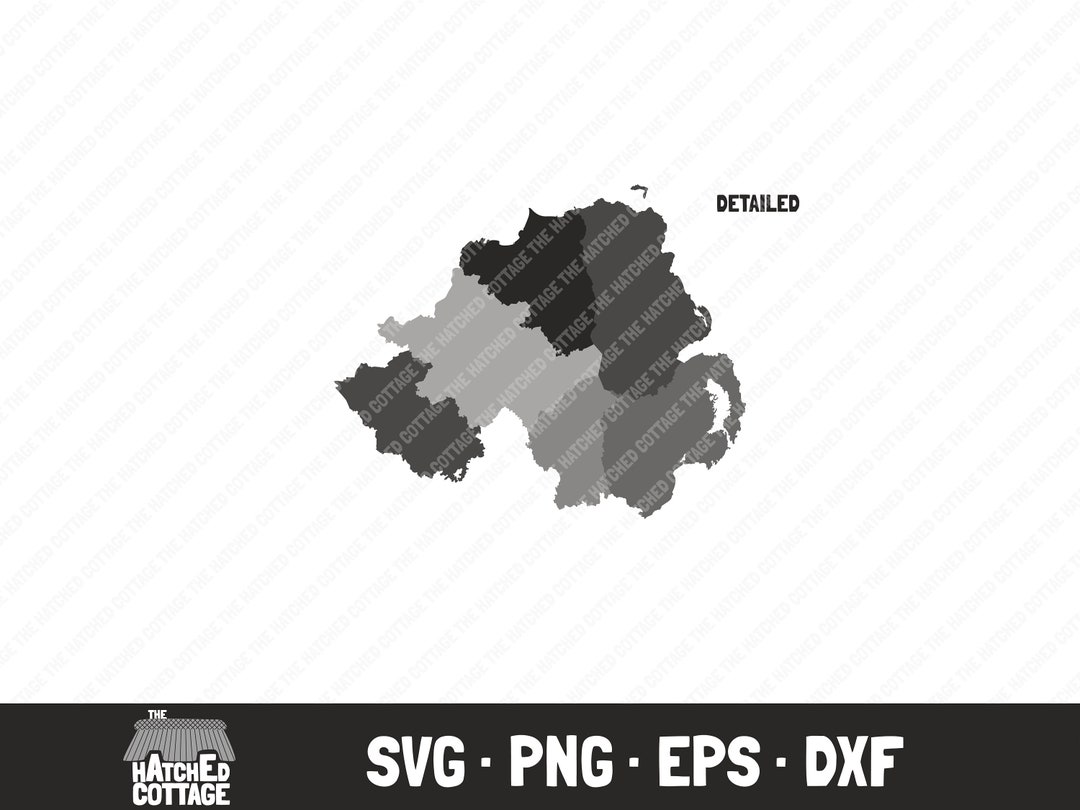 Northern Ireland SVG, NI County Map, Clip Art, Svg Png Eps Dxf - Etsy