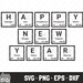Happy New Year Periodic Table SVG, Periodic Table Words Cut Files, New ...