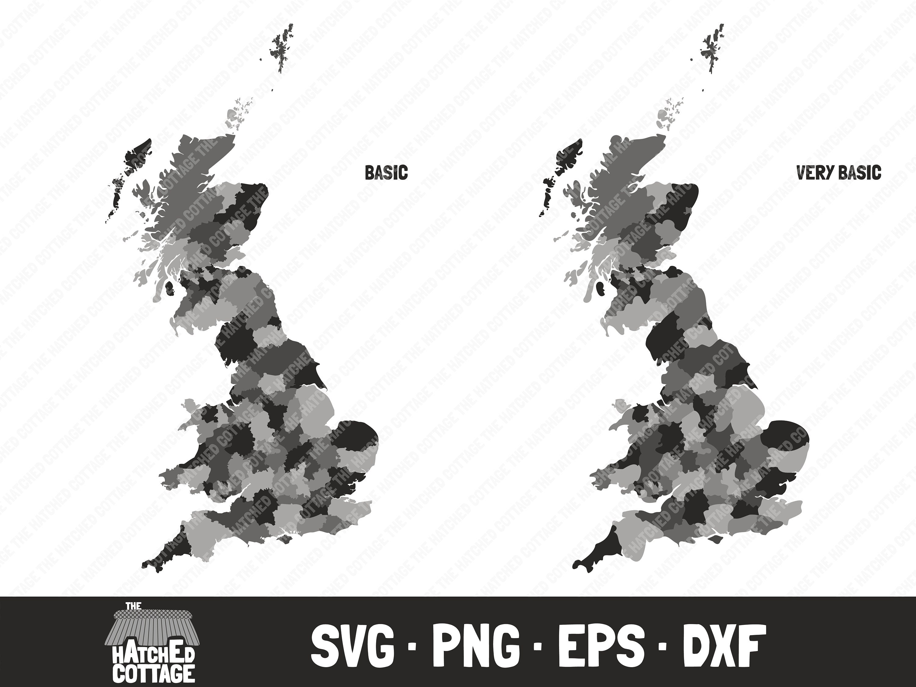 Great Britain SVG, England, Scotland, Wales, County Map, Clip Art, Svg ...